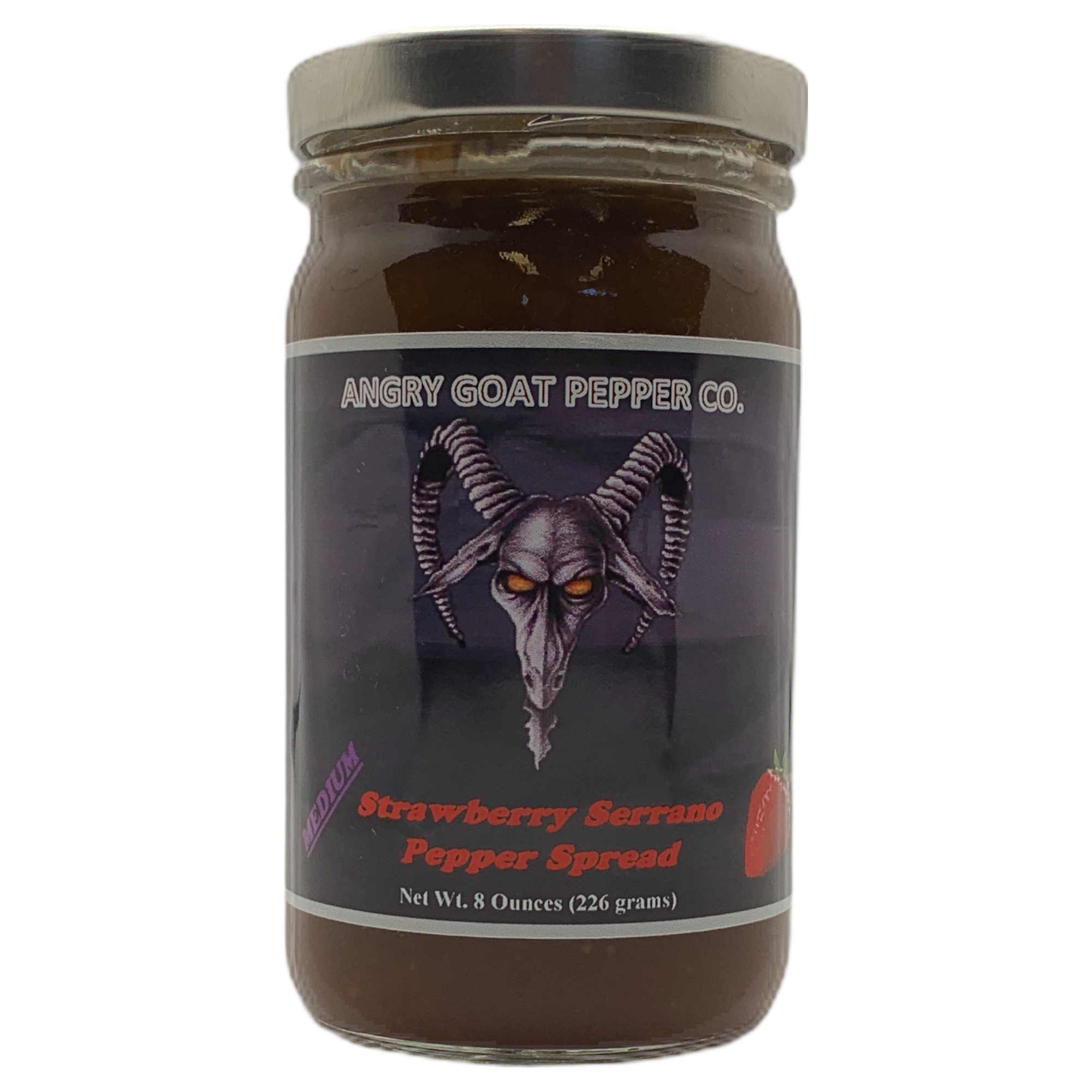 Angry Goat Strawberry Serrano Medium Jam | The Angry Pepper